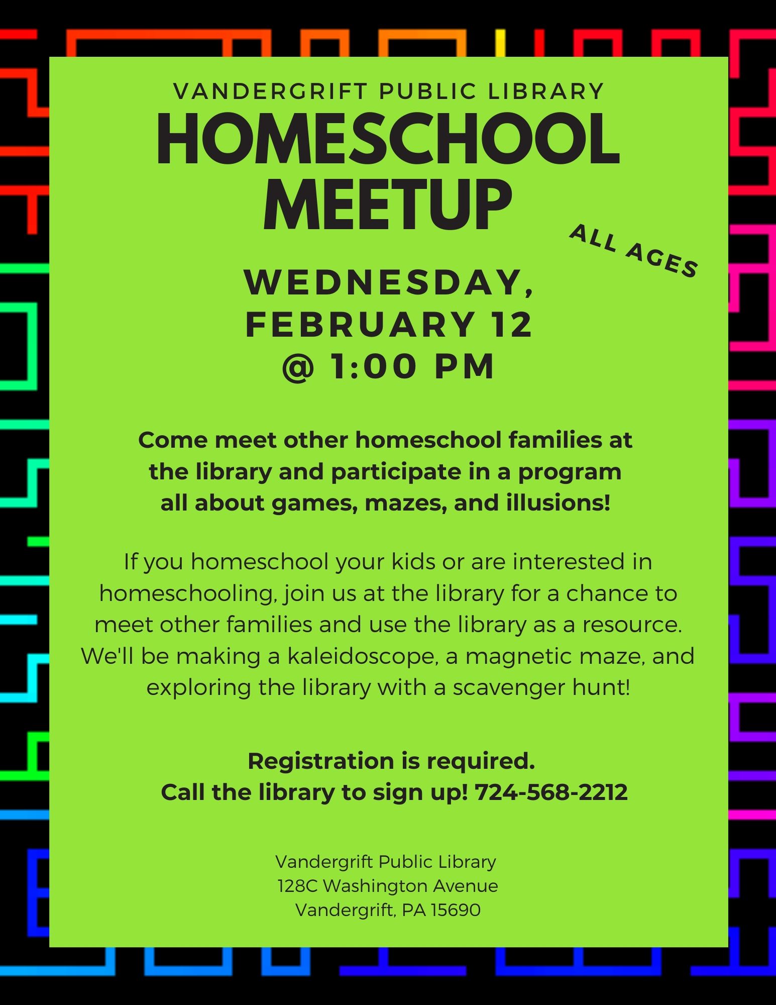 Homeschool-Meetup – Vandergrift Public Library